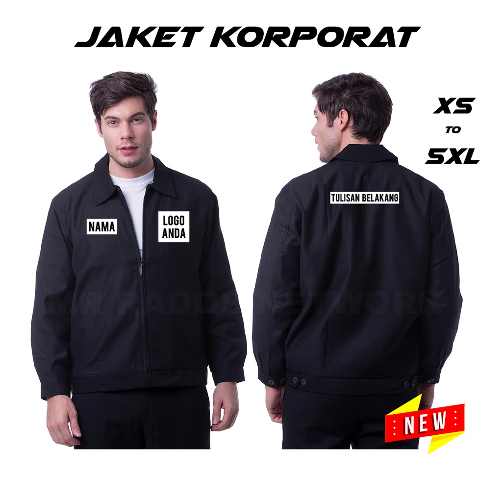Corporate Jacket Embroidered With Logo Name And Last Writing | Shopee ...