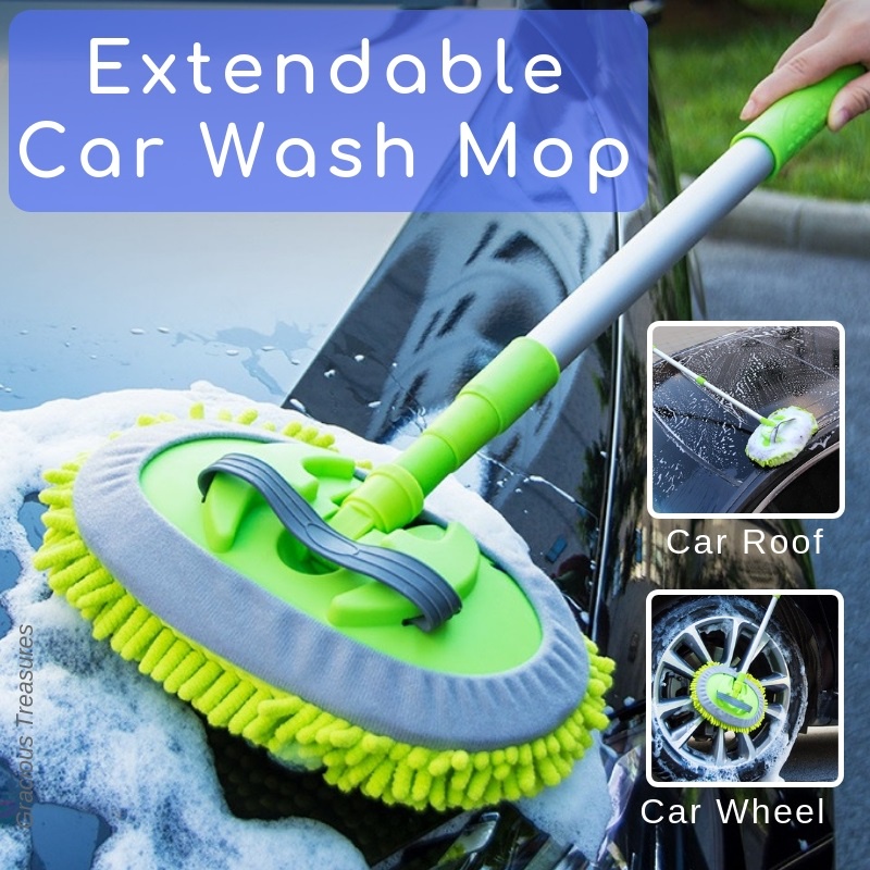 Car Wash Brush / Car Wash Mop with Extendable Handle and ...