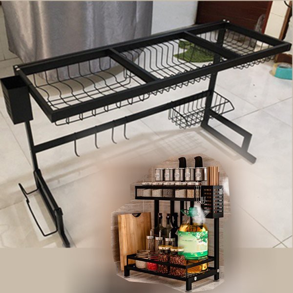 Smart dish rack - multi-purpose dish rack, shelf above the sink ...