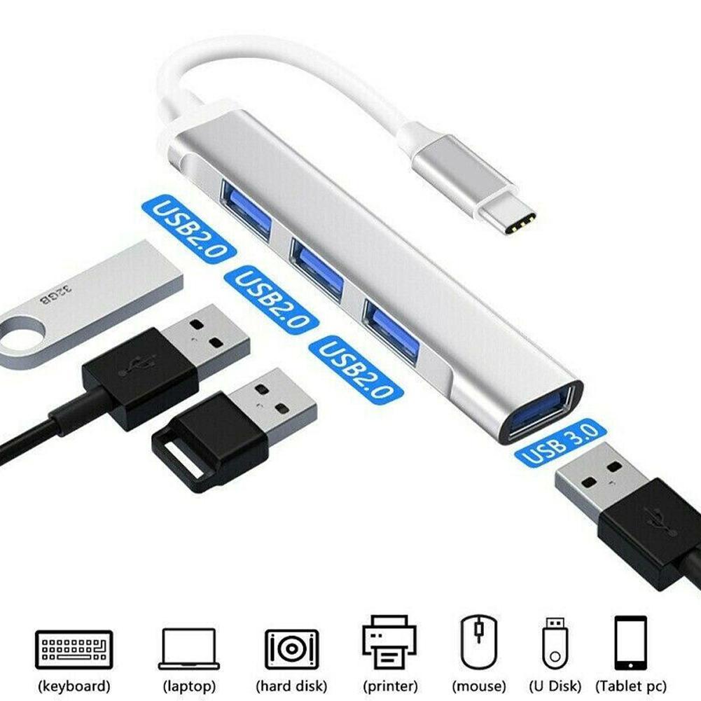 USB Hub USB C ype C Hub 3.0 Hub 4 port for PC Laptop 4in1 Type-C USB3.0 HUB 5Gbps High Speed ...