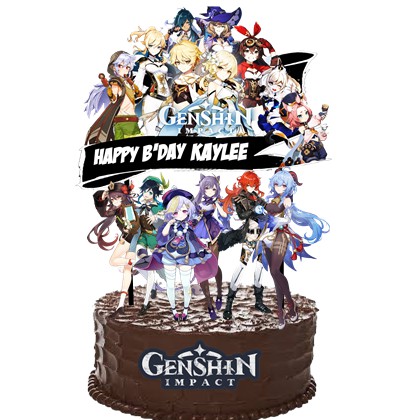 Genshin impact cake topper | Shopee Singapore