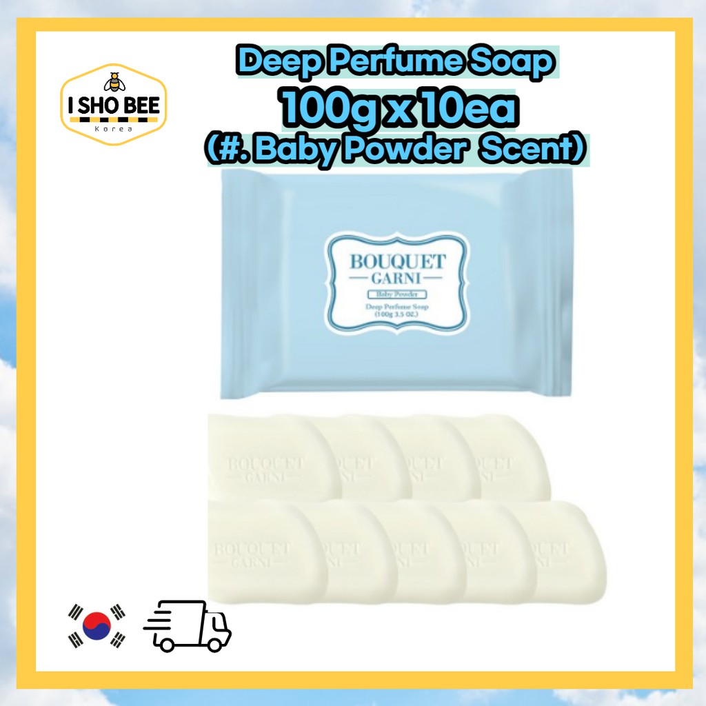 [ISHOBEE] BOUQUET GARNI Deep Perfume Soap 100g x 10ea(#. Baby Powder Scent) | Shopee Singapore