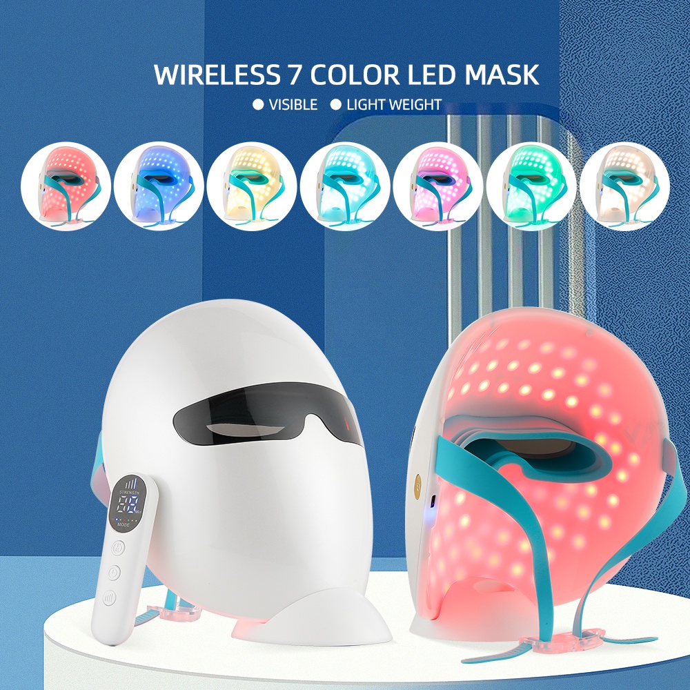 7 Color LED Face Mask Light Therapy Skin Rejuvenation Therapy ...