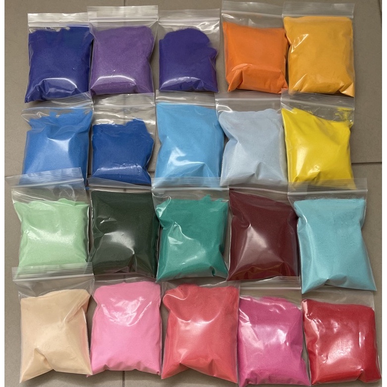 SG Instocks 1KG / 1000g very fine Coloured sands / craft sand ...