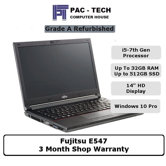 [Refurbish] Fujitsu E547 Laptop | i5-7th Gen | up to 32GB RAM | up to ...