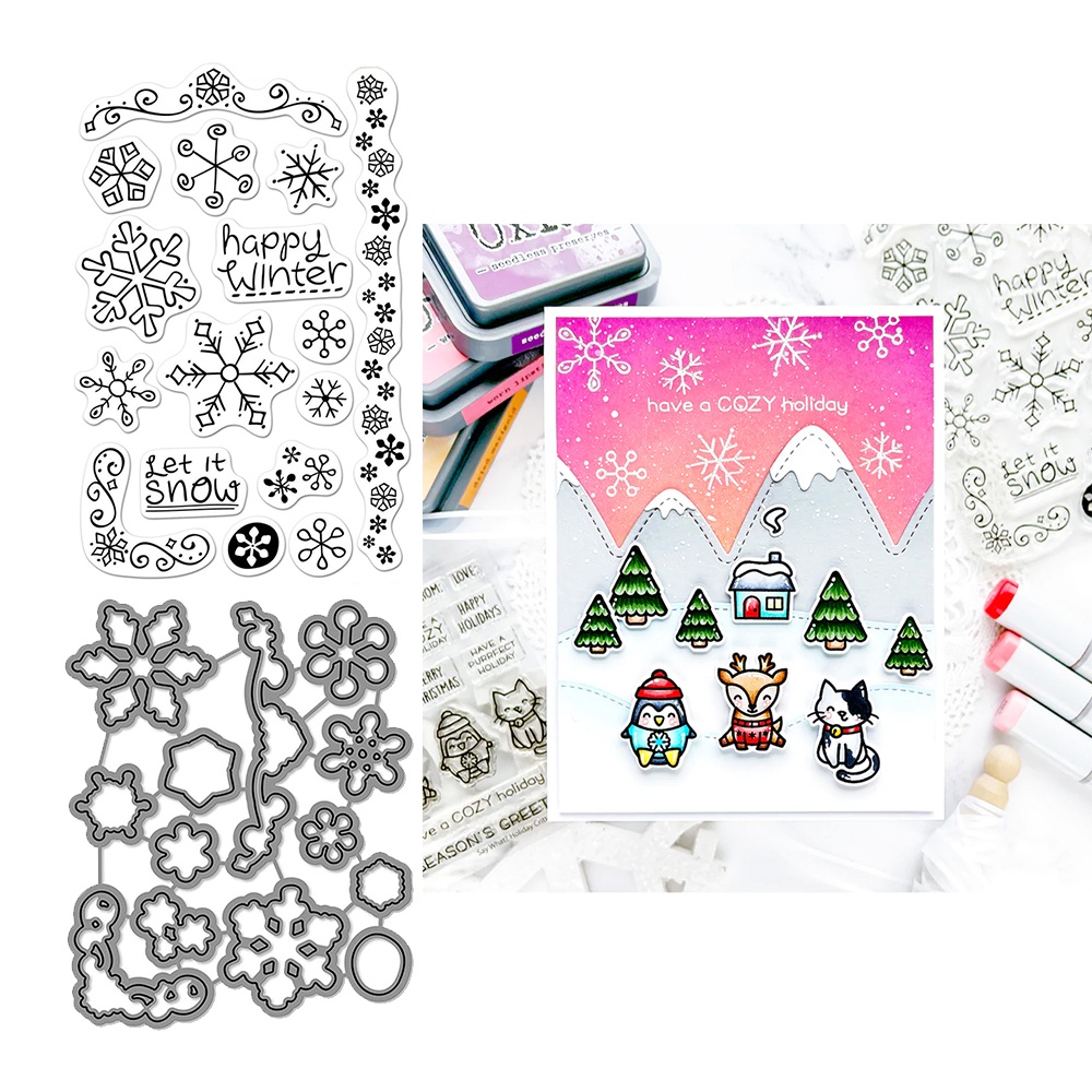 Frosties Die-Cutter Clear Stamp Cutting Dies Stencil Set for Diy ...