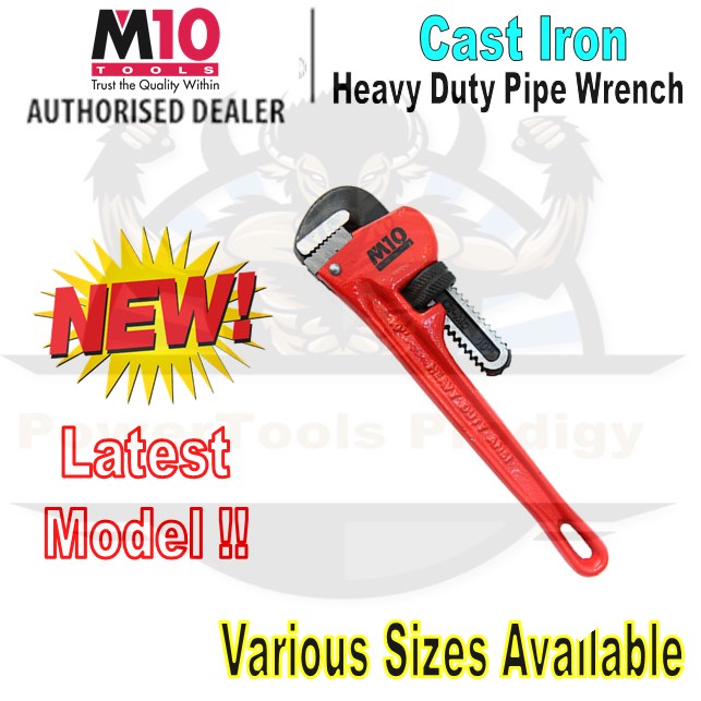 M10 PIPE WRENCH/ HEAVY DUTY CAST IRON PIPE WRENCH | Shopee Singapore