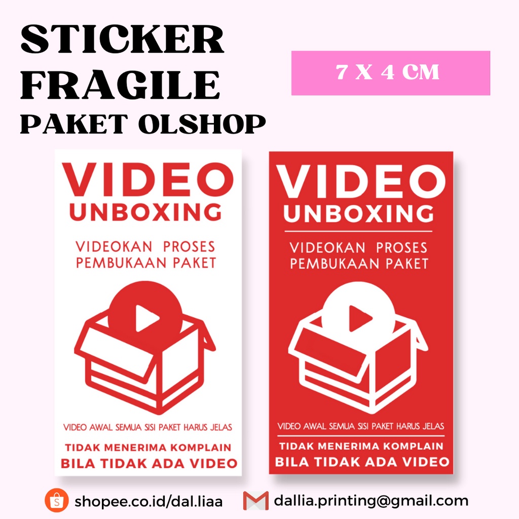 Unboxing Video Package Fragile Sticker (Unit) | Shopee Singapore