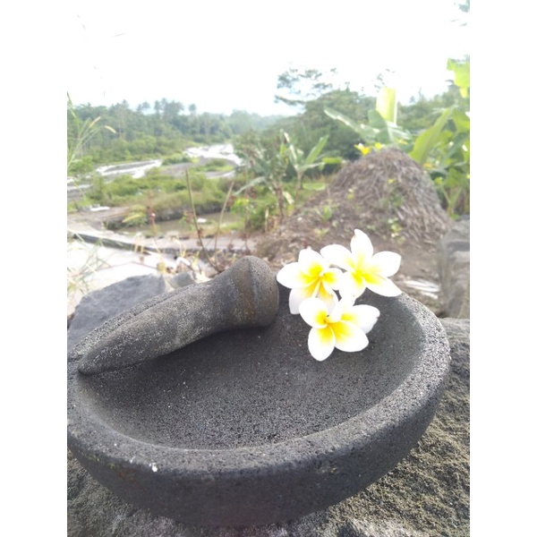 Original Stone Mortar Made By muntilan Magelang uk 20cm (One set With A ...