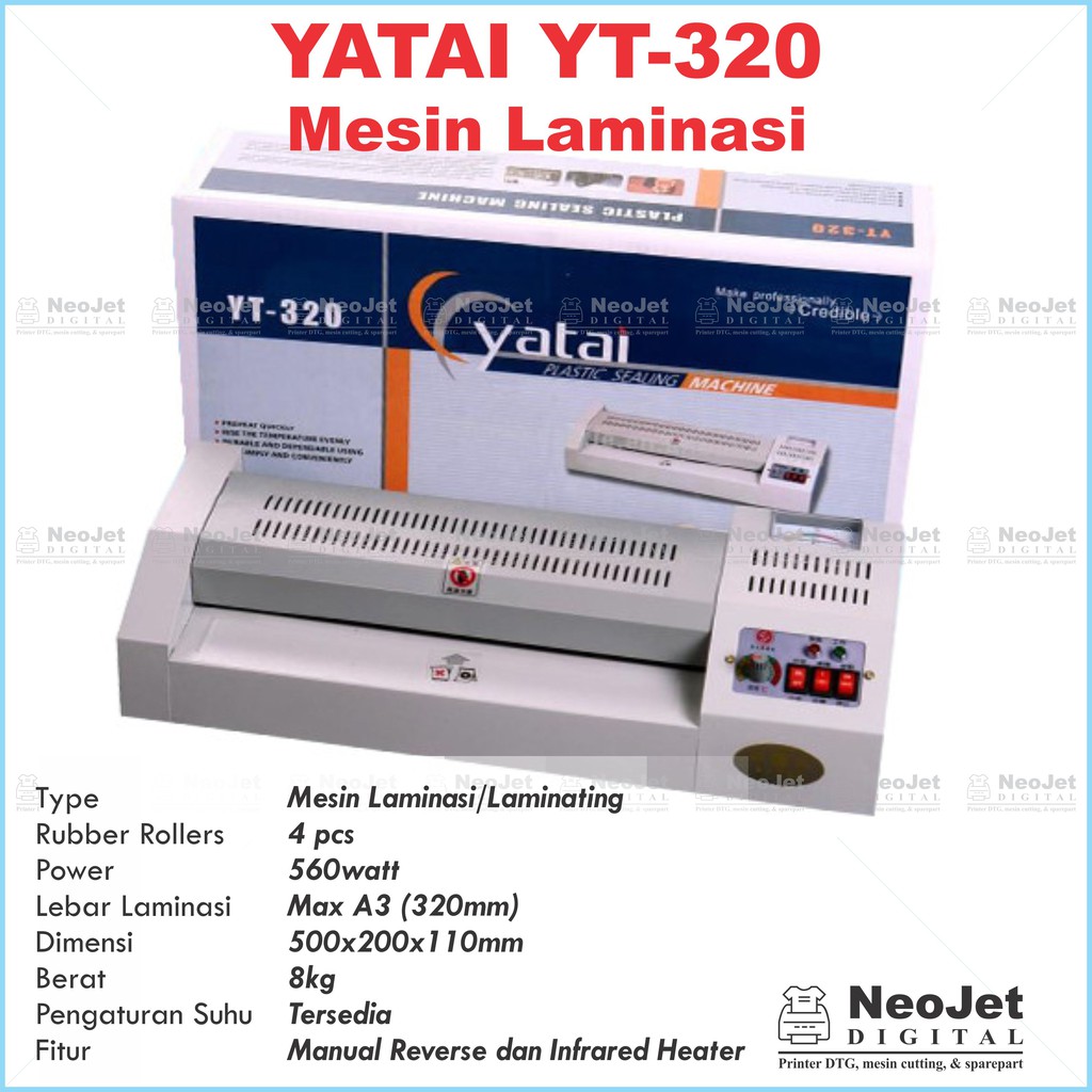 MESIN Laminating Machine A3 Yatai YT320 YT320 YT-320 Laminator ...