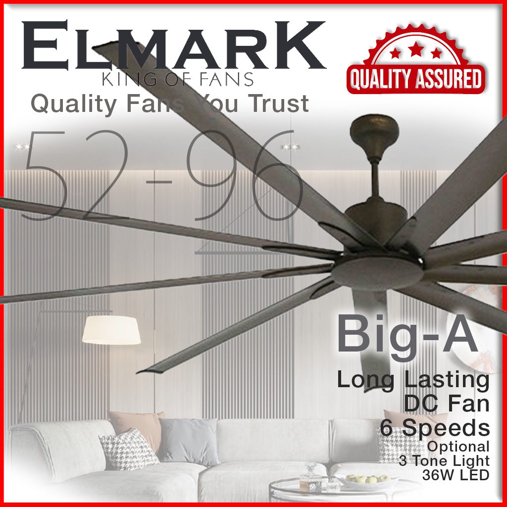 Ceiling Fan Elmark BigA International Brand Taiwan Made | Shopee Singapore