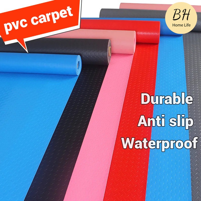 [BH] Plain Durable Pvc Carpet Waterproof Wear-resistant Floor Mat Anti ...