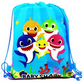 💖🦈 A4 Size Baby Shark Drawstring Bag 💖 String Bag Birthday Party Goodie ...