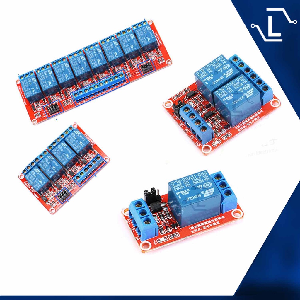 [Luminense] 5V 12V 24V Relay DC Relay 1 channel 2 channel 4 channel 8 ...