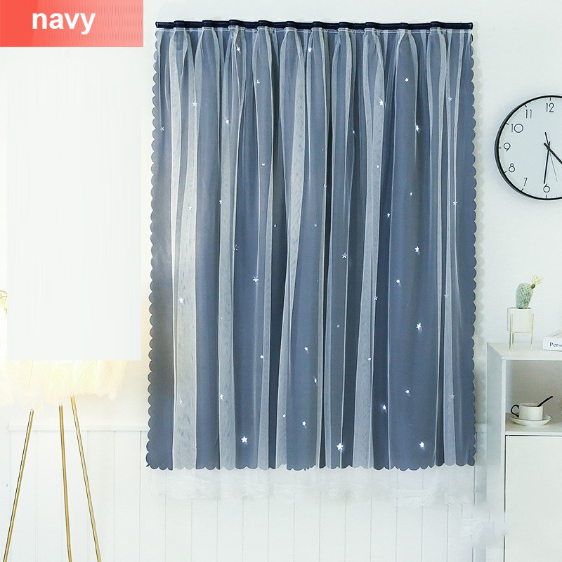 Window Self-adhesive Star Curtain Full-shading Cloth Shading Bedroom ...