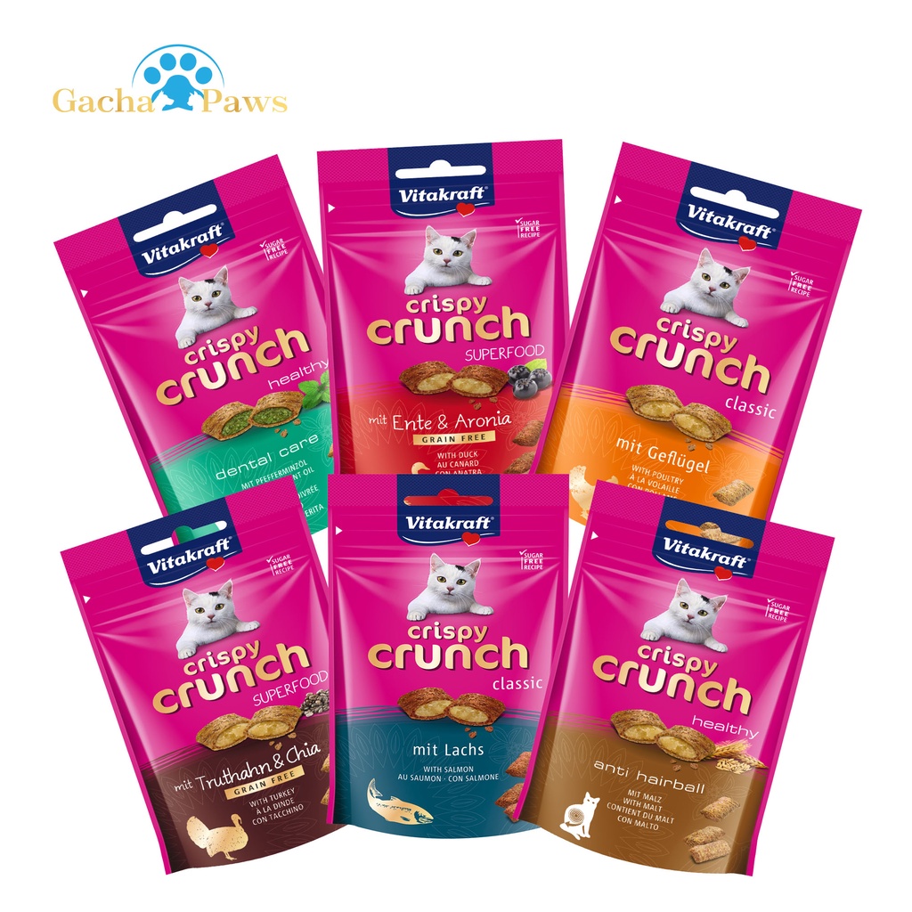 Vitakraft Crispy Crunch CAT Treat 60g (6 Flavours) | Shopee Singapore