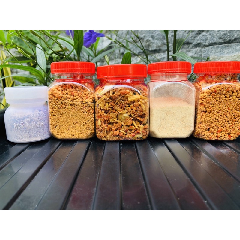 Combo of 5 types of TAY ninh salt (Shrimp salt, simmered salt, pepper ...