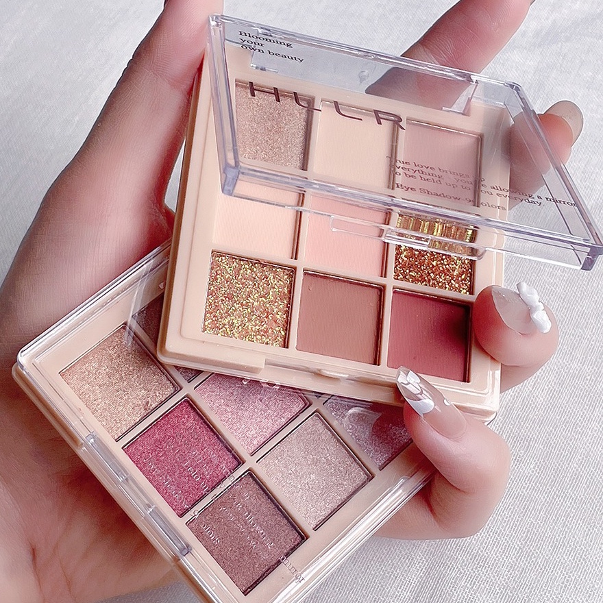 New 9 Colors Shiny Pearlescent Matte Eyeshadow Palette Kit / Glitter ...