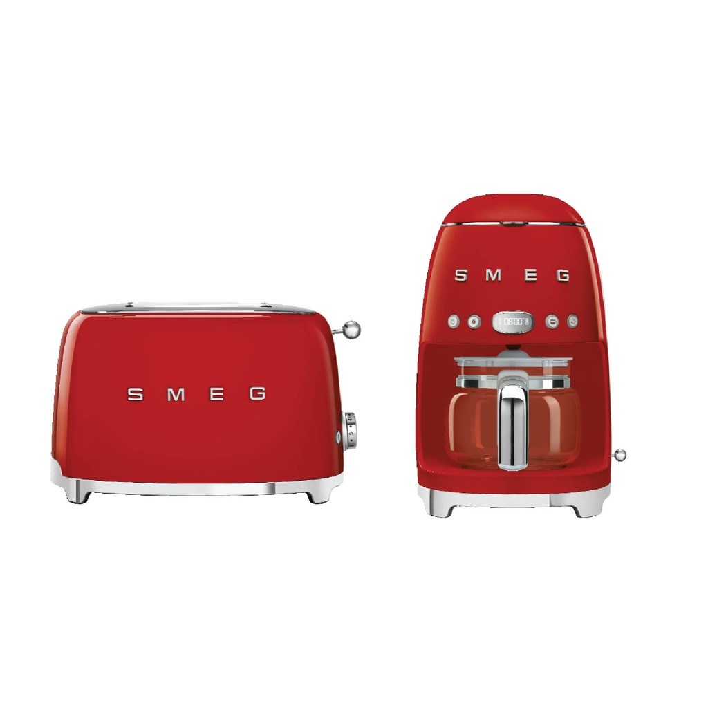 Smeg Coffee Breakfast Set DCF02RDUK + TSF01RDUK (Red) | Shopee Singapore
