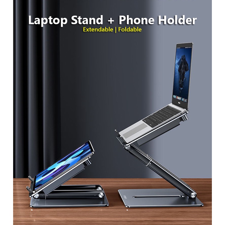 High Quality Ergonomic Laptop Stand with Phone Holder Notebook Riser ...