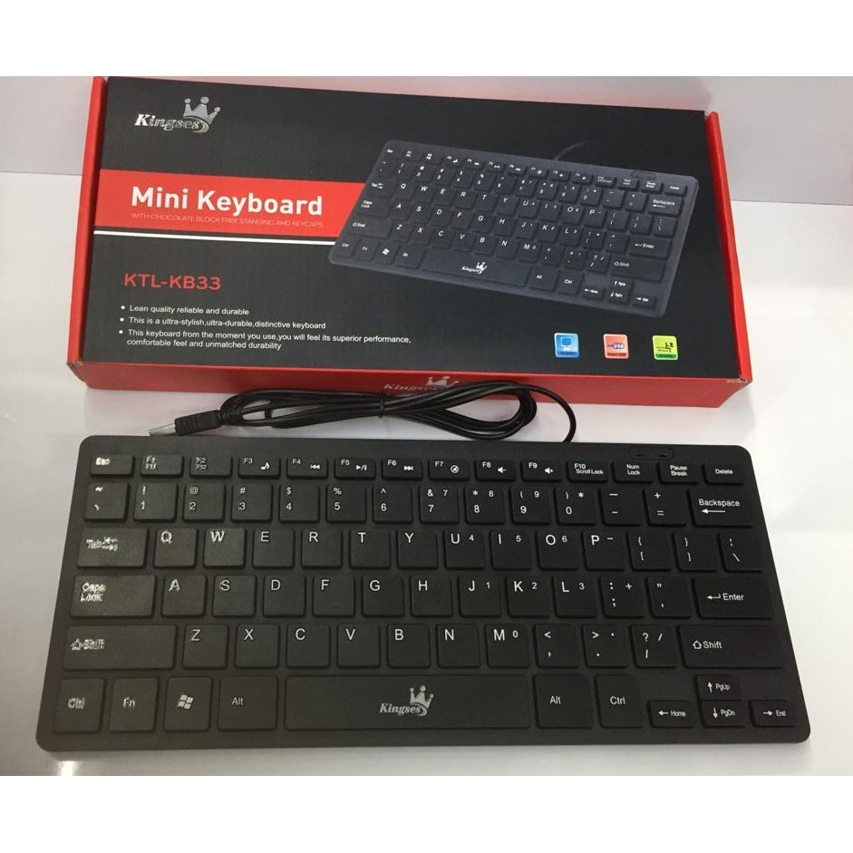 Kingses Mini USB Keyboard (KTL-KB33)With Chocolate Block Free Standing ...