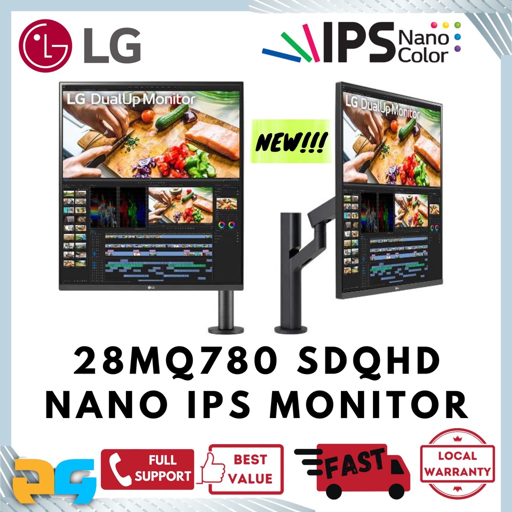 LG 28MQ780 Dualup Ergo 4K SDQHD Nano IPS Monitor | Shopee Singapore
