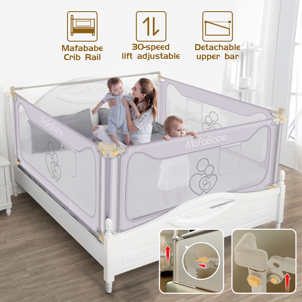 Mafababe Baby Safety Bed Guard Bed Rail Penghadang Katil Anti-fall Bed ...