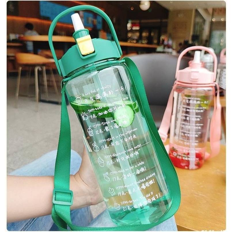 🔥NEW🔥Large-capacity water cup(1500ml/2000ml) with straws for male and female students in summer ...