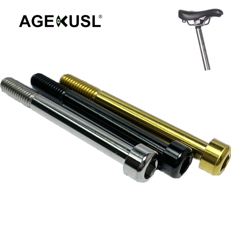 AGEKUSL Bike Seatpost Clip Screw Saddle Clamp Bolt Titanium Screw Use ...