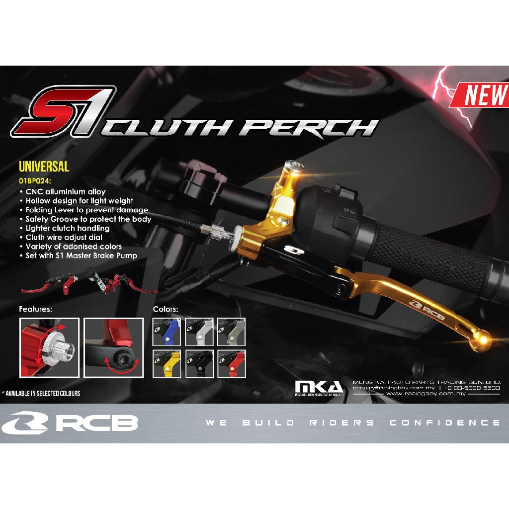 RCB Racing Boy S1 Clutch Perch LH Universal Clutch Lever Set USE CABLE ...