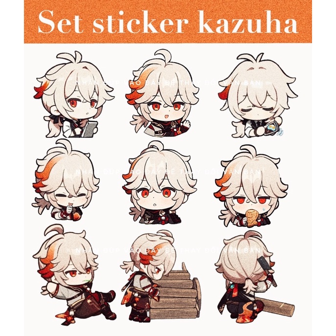 Kazuha character sticker set | Shopee Singapore