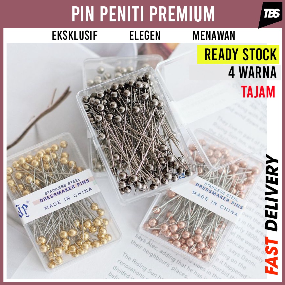 Pin Peniti Premium Tudung Dressmaker Pin Hijab Pin Pearl Tudung Hijab ...