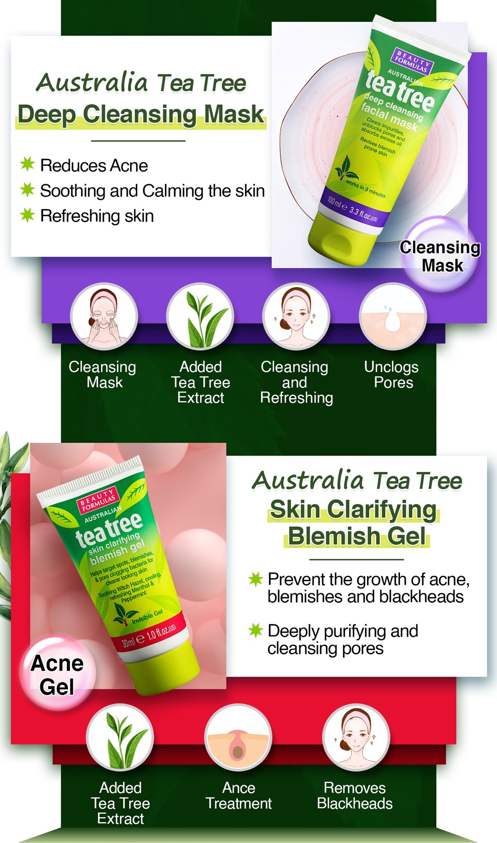 Beauty Formulas Tea Tree Skin Care Series | Shopee Singapore