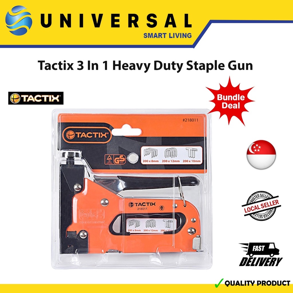 [SG SHOP SELLER] Tactix 3 In 1 Heavy Duty Staple Gun | Shopee Singapore