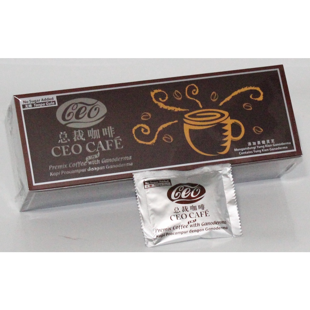 CEO Cafe 3-in-1 Premix Coffee with Ganoderma (Lingzhi) | Shopee Singapore