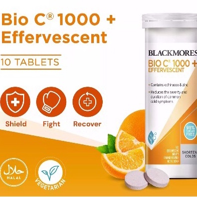 Blackmores Bio C 1000+ Vitamin C Effervescent (10s) Ultimate Immunity ...