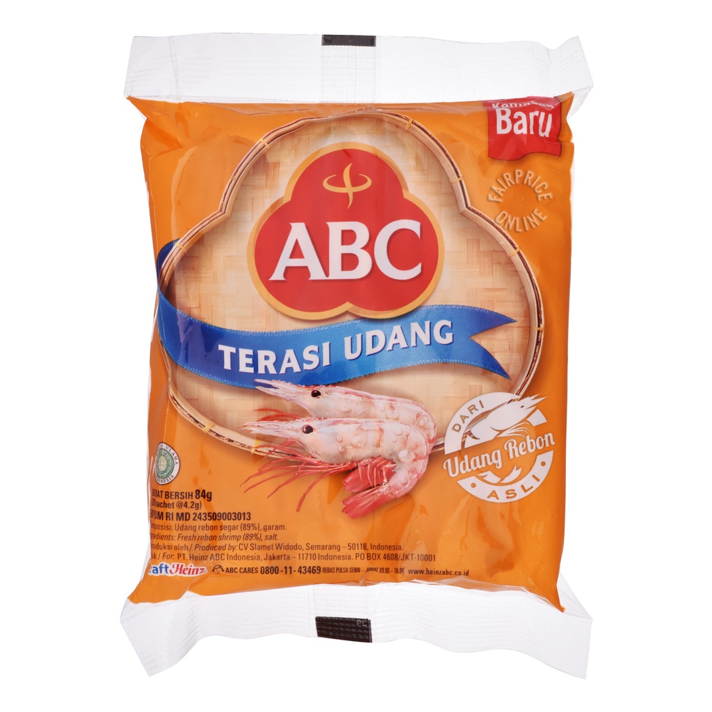 ABC Terasi Udang 84g (20 sachet x 4.2g) | Shopee Singapore