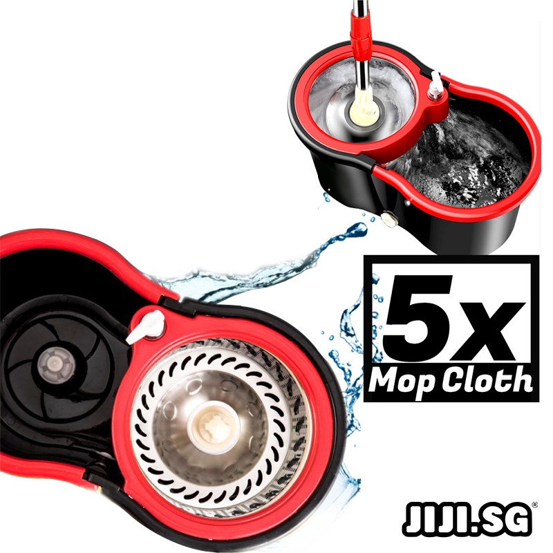 (JIJI SG) 360 MAGIC Spinning Mops- Free 5 Mop Heads | Shopee Singapore