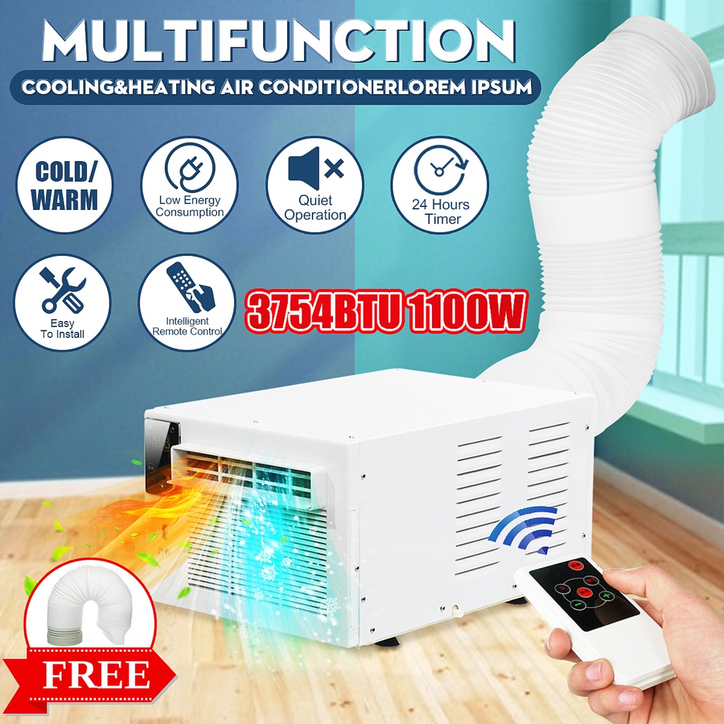 1100W Air Conditione Air Conditioner Cold/Heat 24-hour Timer W/ Remote ...