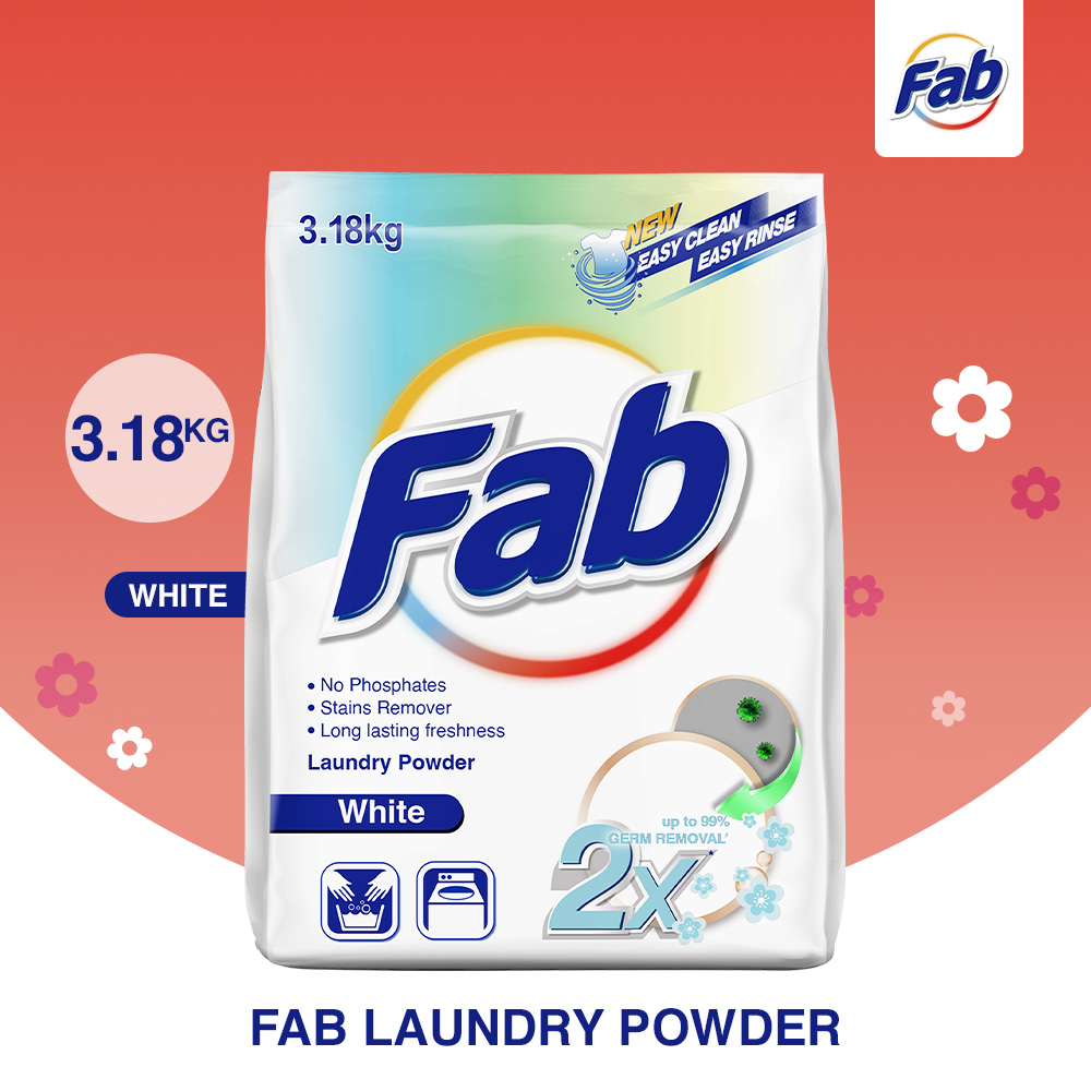 Fab Laundry Powder 3.18kg – White | Shopee Singapore