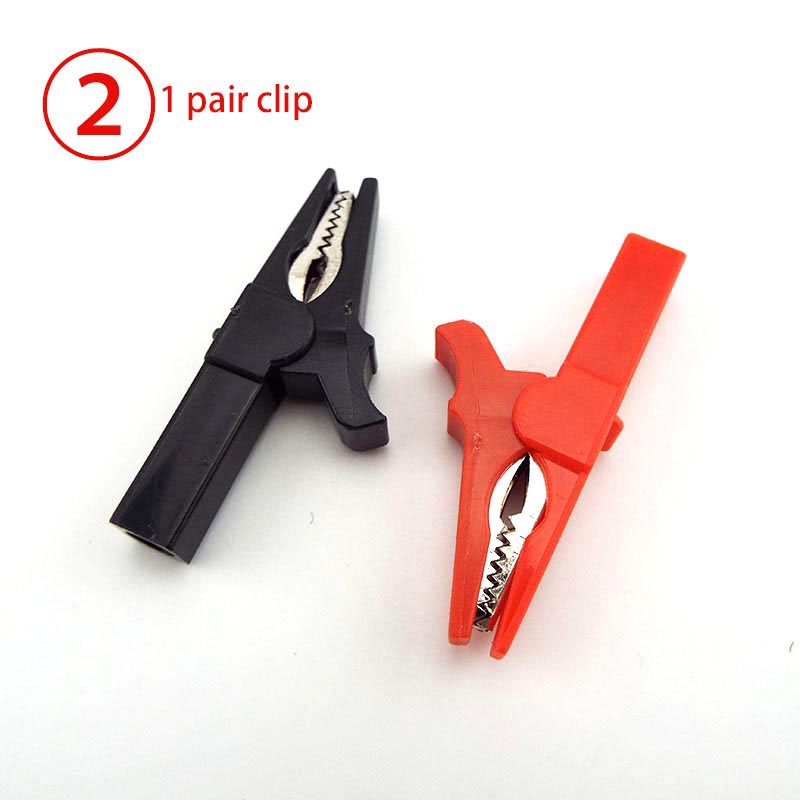 4mm Electric DIY Banner Plug and Crocodile Clamp Probe Alligator Clip ...