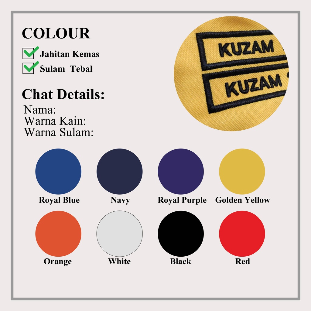 Name tag sulam | Sulam nama sekolah | Tag sulam | Embroidery | Shopee ...