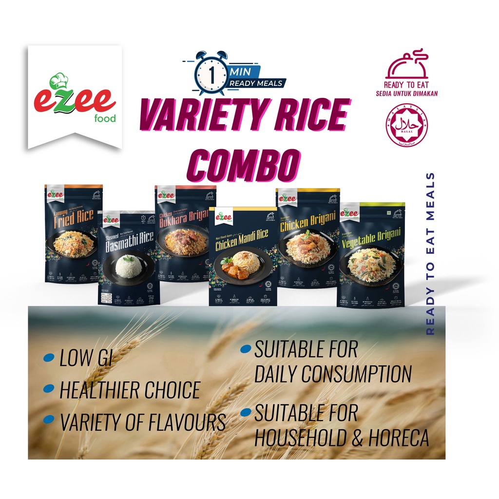 EZEEFOOD RICE VARIETIES / NASI VARIETI LOW GI, GLUTEN FREE TO EAT MRTE ...