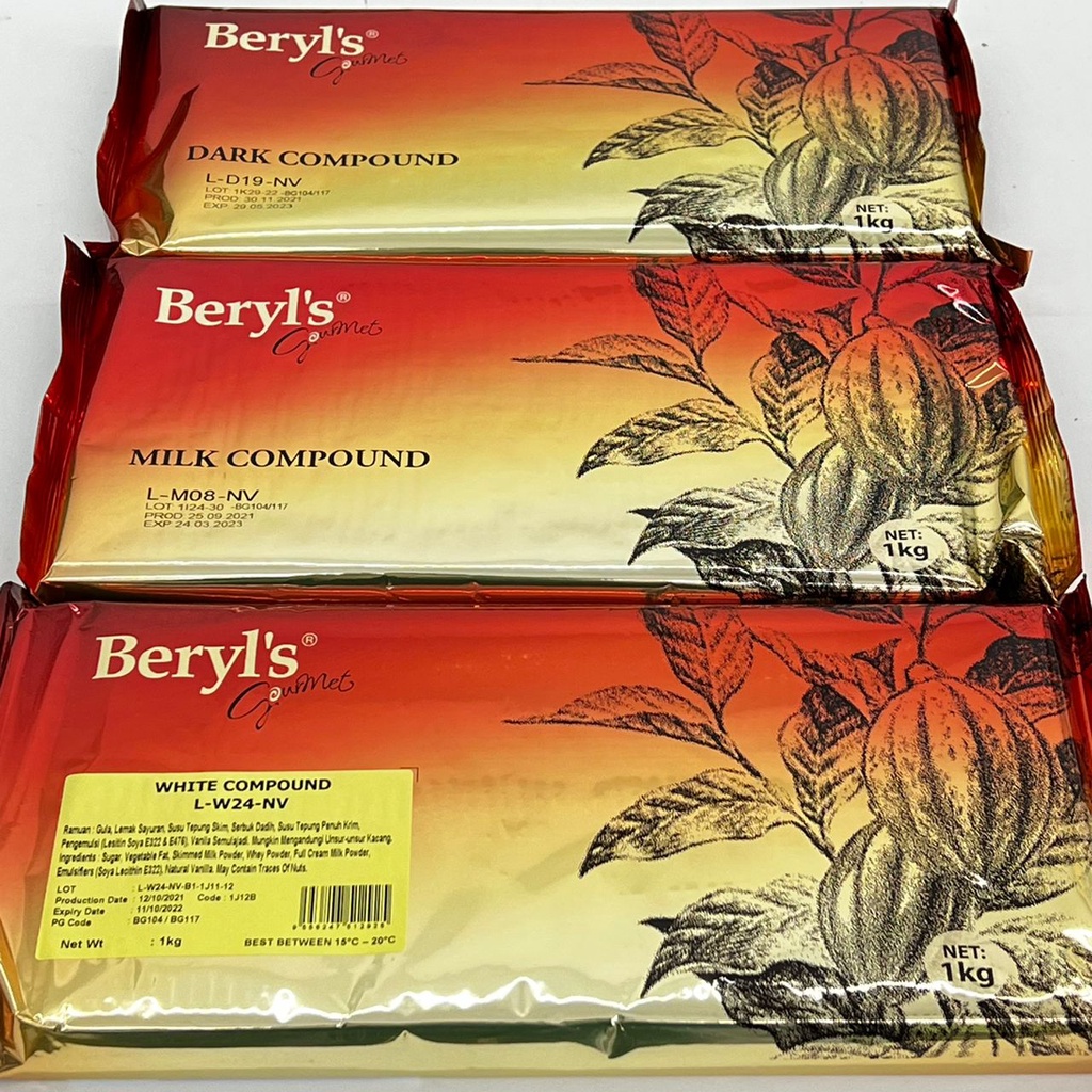 BERYL'S DARK / MILK / WHITE / CHOCOLATE COMPOUND BAR [ 1KG / 200G ...