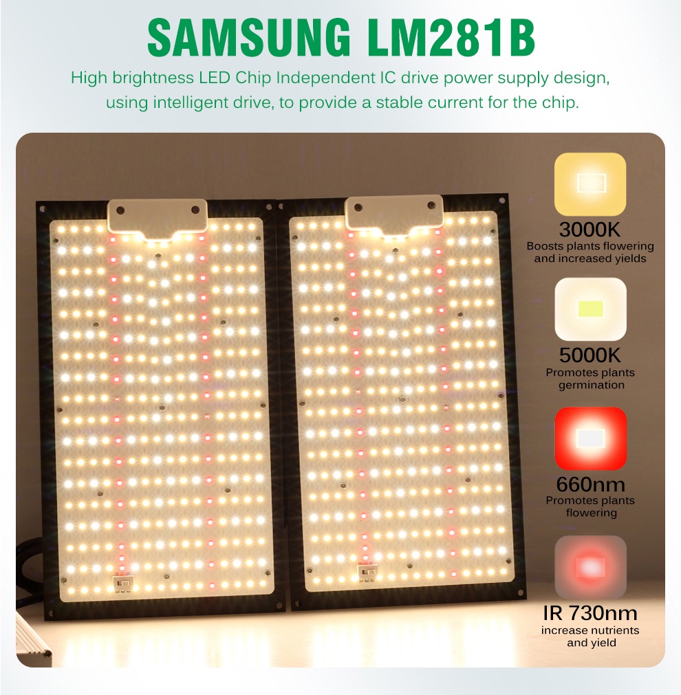 Samsung LM281B LED Grow Light Full Spectrum 1000w 2000W Plant Light ...