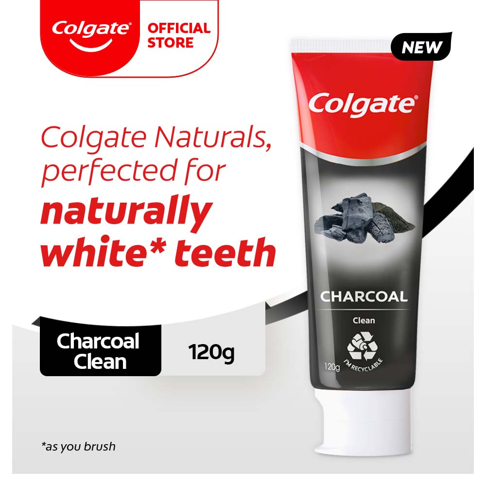 Colgate Naturals Pure Clean (Charcoal and Bamboo Mint) Toothpaste 120g ...