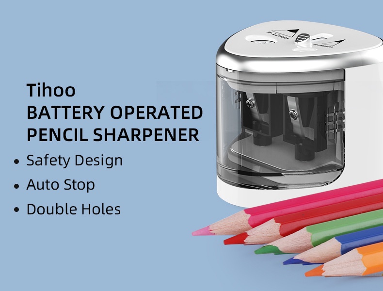 Electric Pencil Sharpener for Colored Pencils, Battery Operated Pencil ...