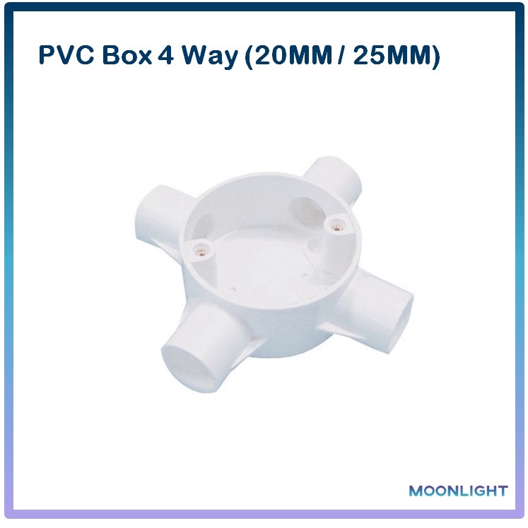 PVC Cross Box 4 Way for PVC Conduit Pipe (20MM / 25MM) | Shopee Singapore
