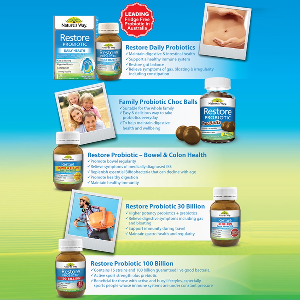 Nature's Way Restore Probiotic Daily Health 28S | Shopee Singapore