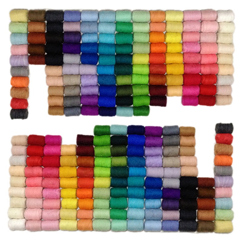 Mix different 60 Colors Merino Wool Fibre Roving Needle Wool felt DIY ...